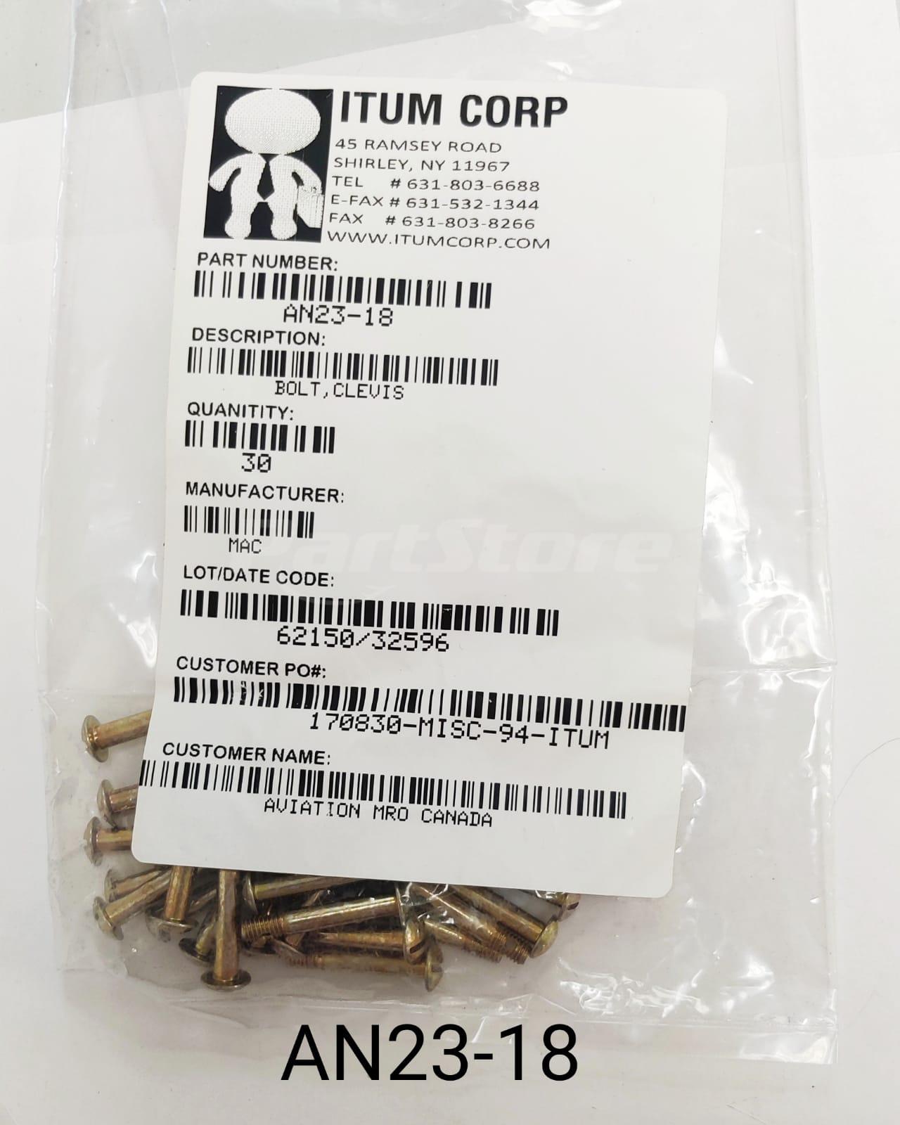 AN23-18 - BOLT - In stock, the best prices